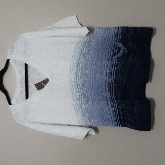 J. Jill | Tops | Jjill Pure Jill Kint Blouse Women Xlp Blue Cream ...